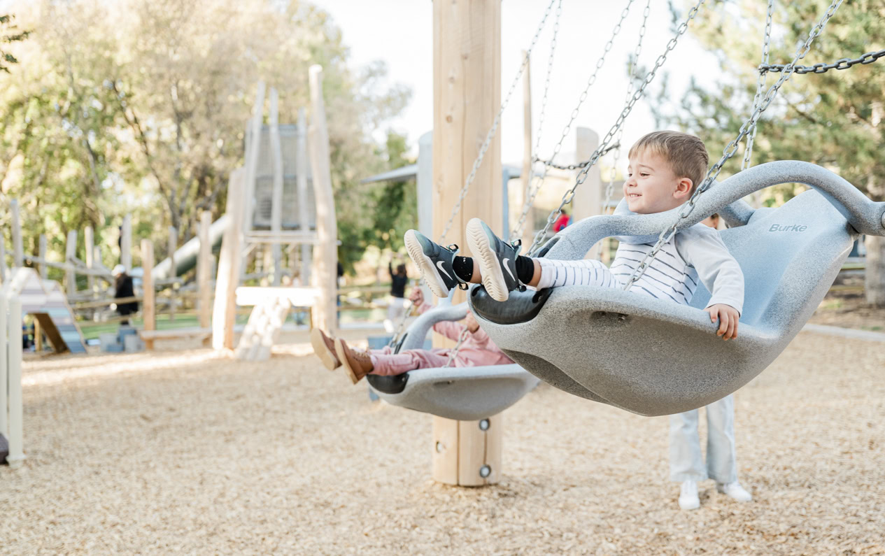 Double Bay All-User plus Basket Swing | Earthscape Collections