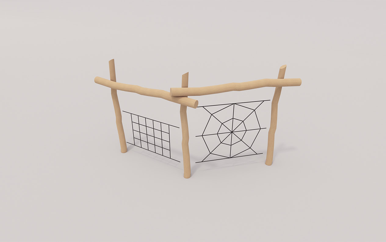 Spiderweb Post and Rope | Earthscape Collections